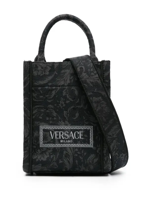 Versace Barocco Athena Jacquard Tote Bag - Grey