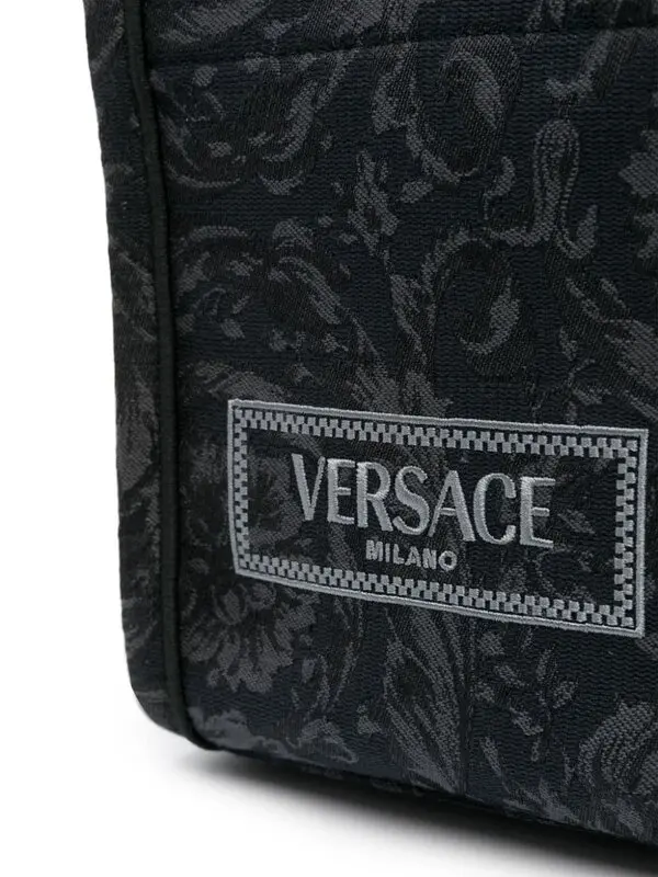 Versace Barocco Athena Jacquard Tote Bag - Grey