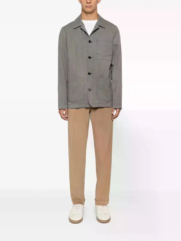 Altea Button-up Virgin-wool Blend Shirt Jacket