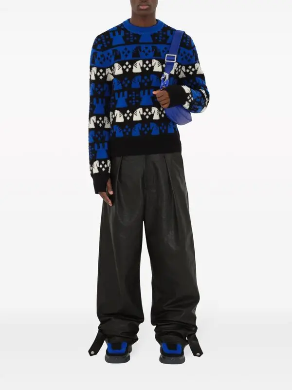 Burberry Chess Intarsia Wool-blend Jumper