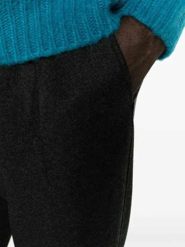 Zegna Felted Tapered-leg Trousers