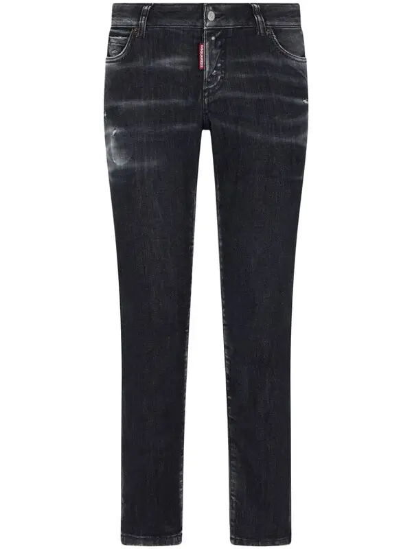 Dsquared2 Distressed Slim-cut Jeans - Black