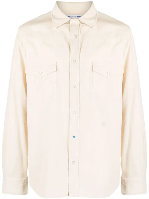 Jacob Cohen Logo-embroidery Corduroy Cotton Shirt