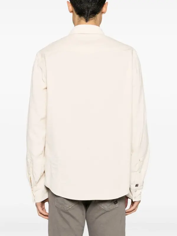 Jacob Cohen Logo-embroidery Corduroy Cotton Shirt