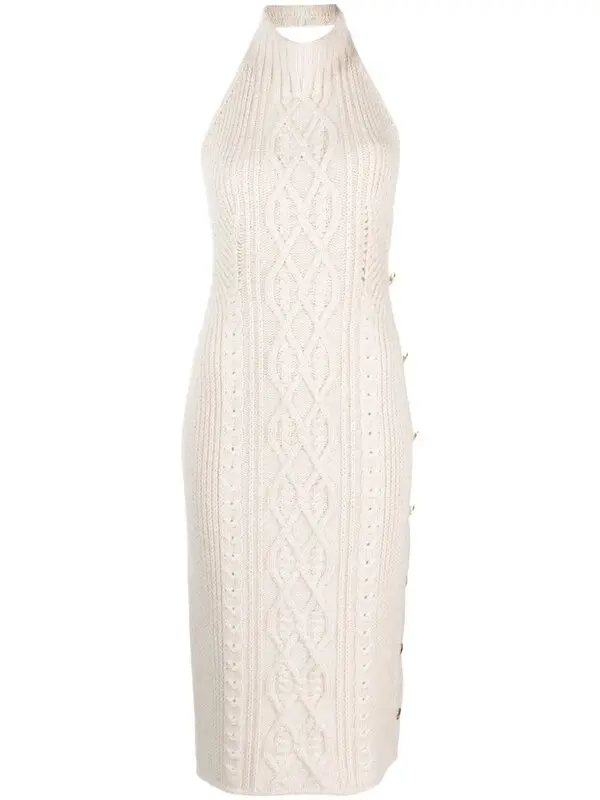 Palm Angels Open-back Knitted Midi Dress