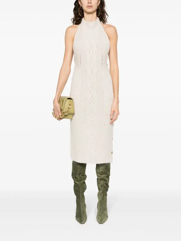Palm Angels Open-back Knitted Midi Dress