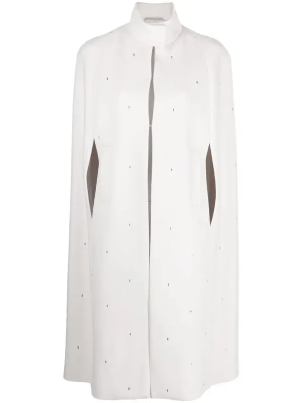 Peserico Funnel-neck Crystal-embellished Cape