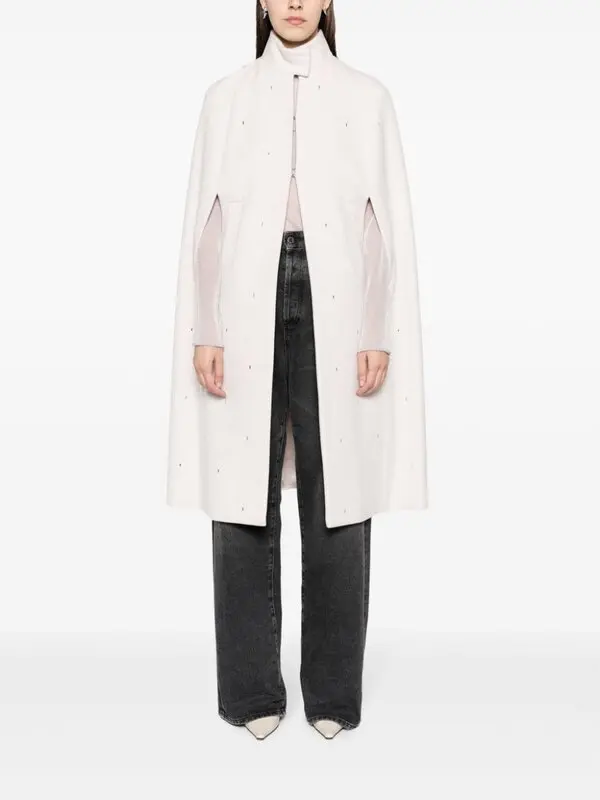Peserico Funnel-neck Crystal-embellished Cape