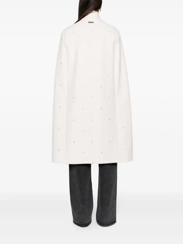 Peserico Funnel-neck Crystal-embellished Cape