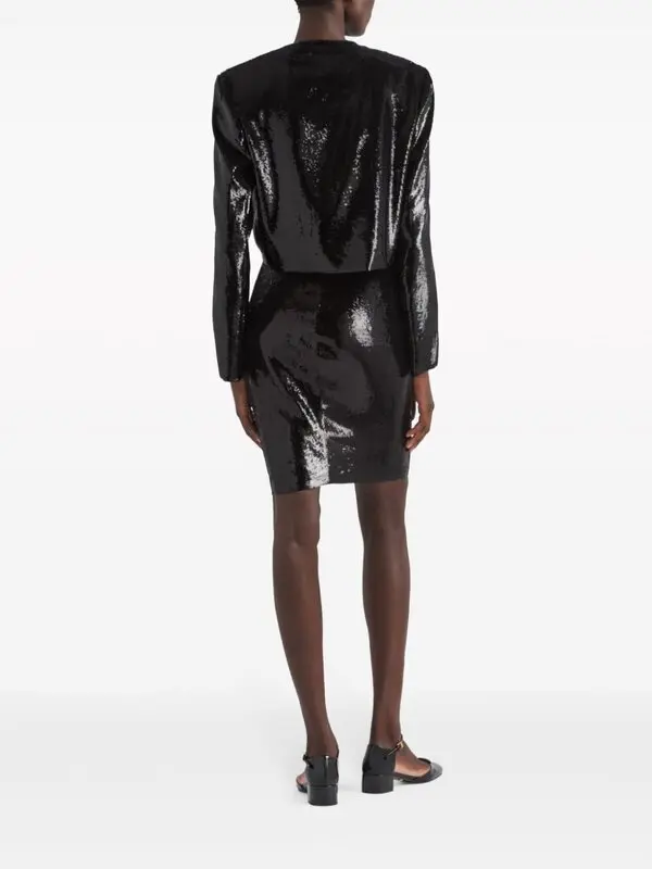 Prada Sequin-embellished Cropped Jacket