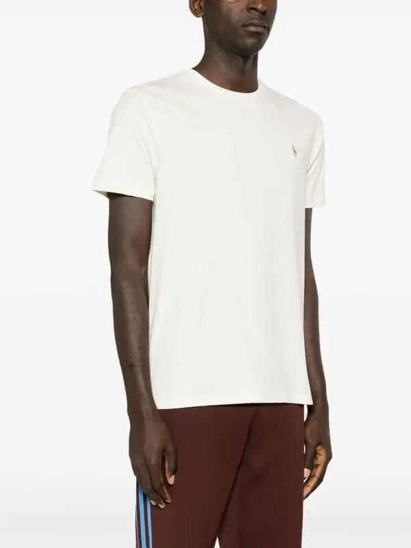 Polo Ralph Lauren Polo Pony-embroidered Cotton T-shirt - Neutrals