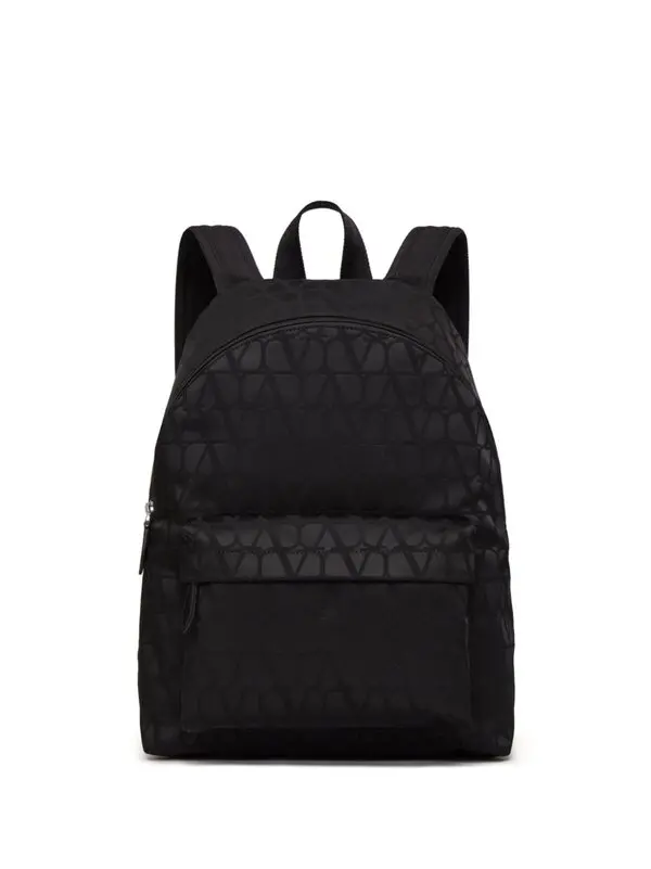 Valentino Garavani Toile Iconographe Backpack - Black