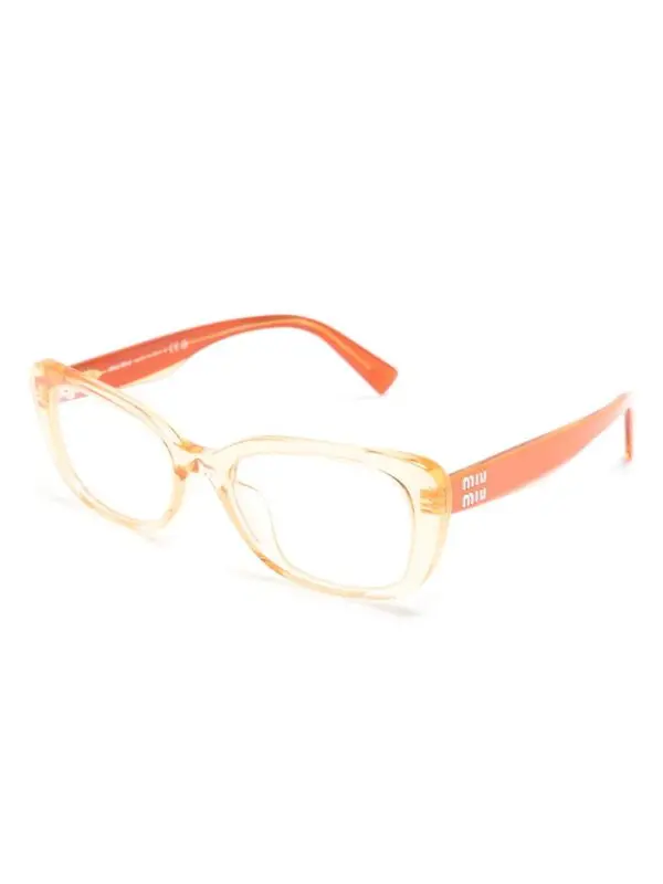 Miu Miu Transparent-frame Logo Glasses