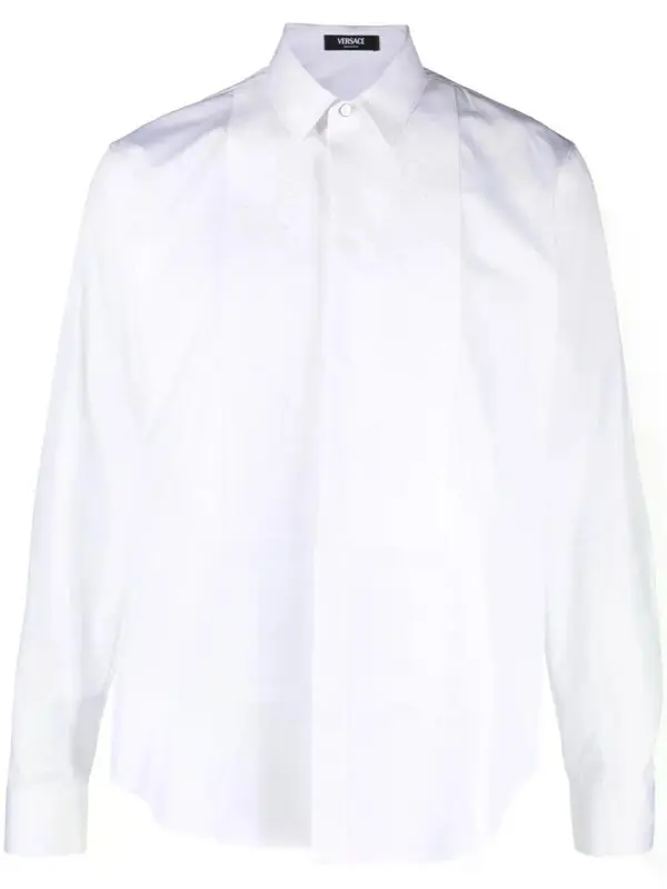 Versace Barocco-motif Poplin Shirt