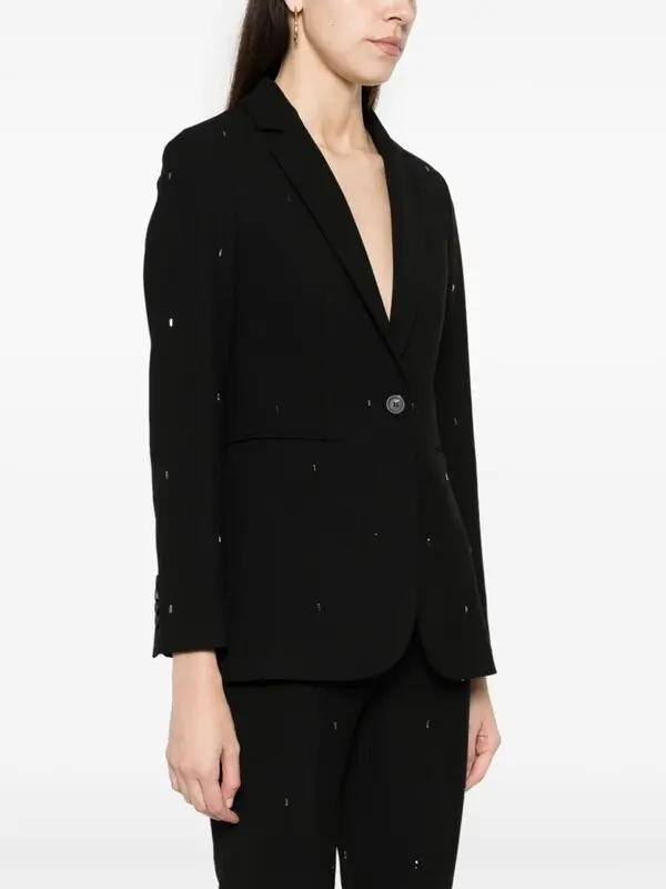 Peserico Crystal-embellished Single-breasted Blazer
