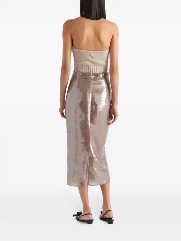 Prada Sequinned Midi Skirt