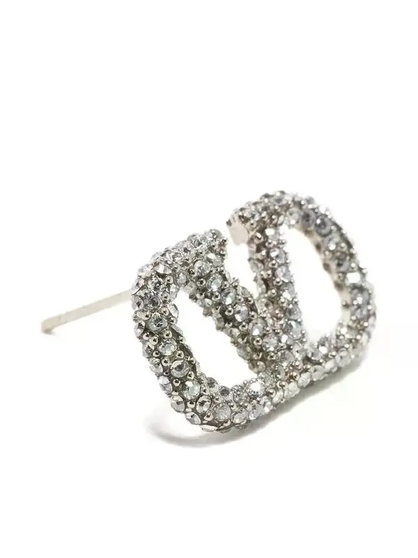 Valentino Garavani Vlogo Signature Crystal-embellished Earrings - Silver