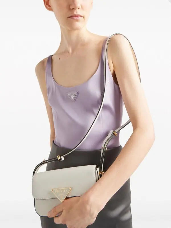 Prada Triangle-logo Satin Bodysuit