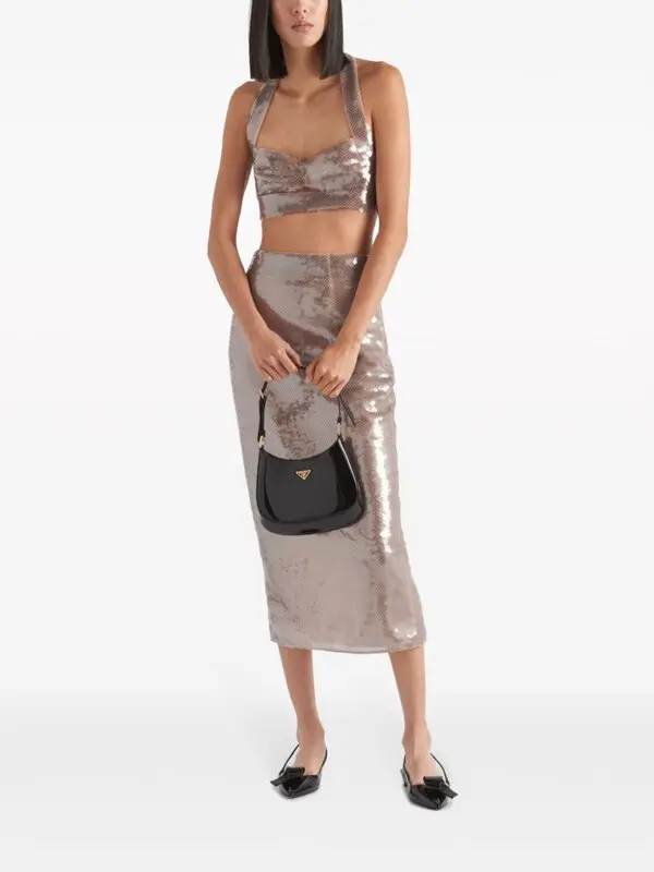 Prada Sequin-embellished Tulle Top