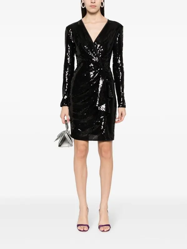 Diane Von Furstenberg Lexa Sequin Wrap Dress