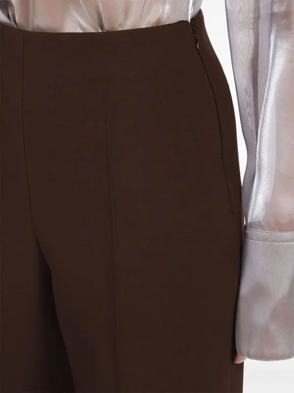 FERRAGAMO Pleat-detail Straight-leg Trousers - Brown