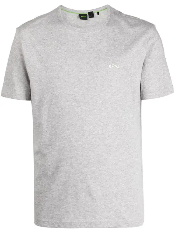 BOSS Logo-print Cotton T-shirt - Grey