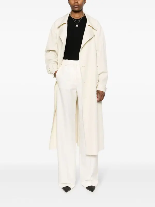 Stella McCartney Straight-leg Wool Trousers - Neutrals