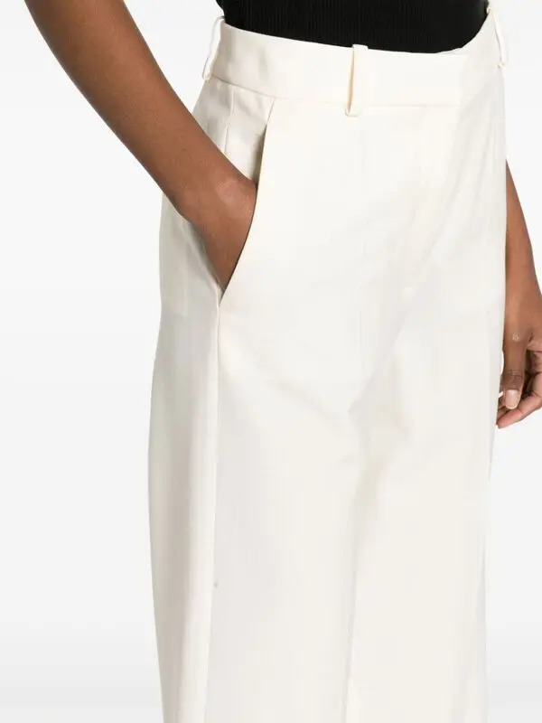 Stella McCartney Straight-leg Wool Trousers - Neutrals