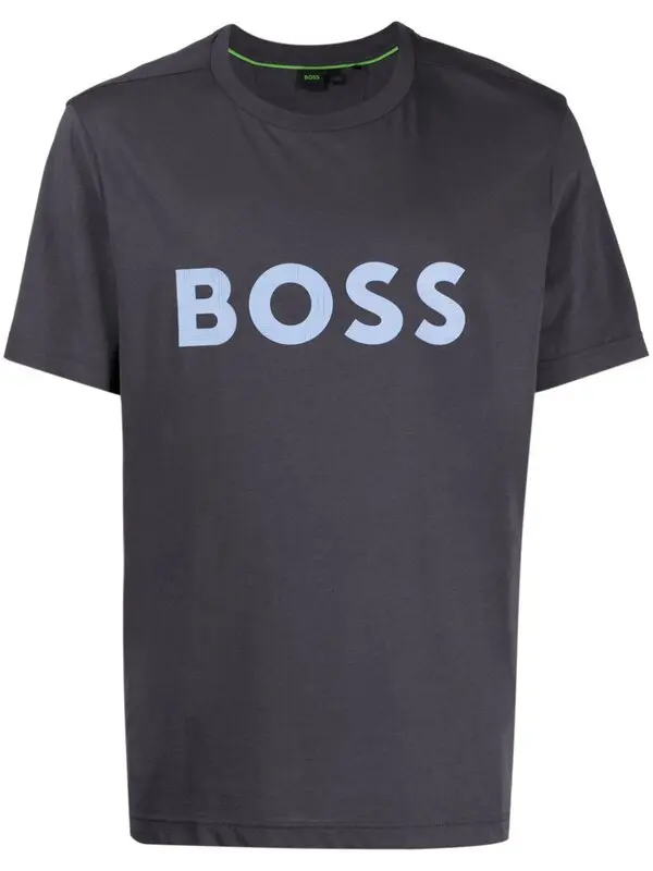 BOSS Logo-print Cotton T-shirt - Grey
