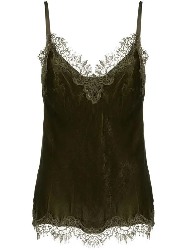 Gold Hawk Coco Bias Cami Velvet Top