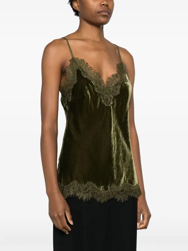 Gold Hawk Coco Bias Cami Velvet Top