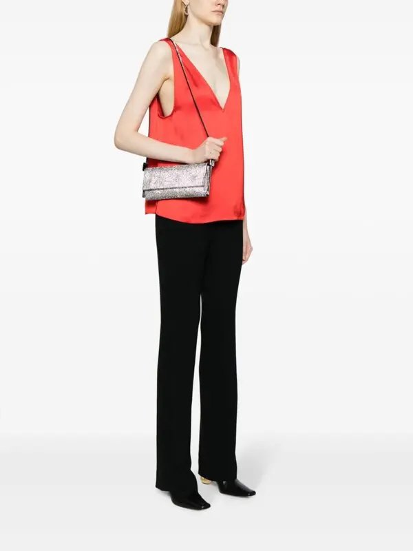 Benedetta Bruzziches Vittissima La Grande Crystal-embellished Crossbody Bag - Silver