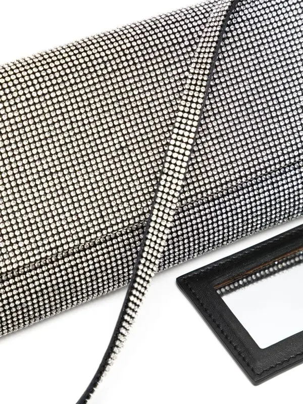 Benedetta Bruzziches Vittissima La Grande Crystal-embellished Crossbody Bag - Silver