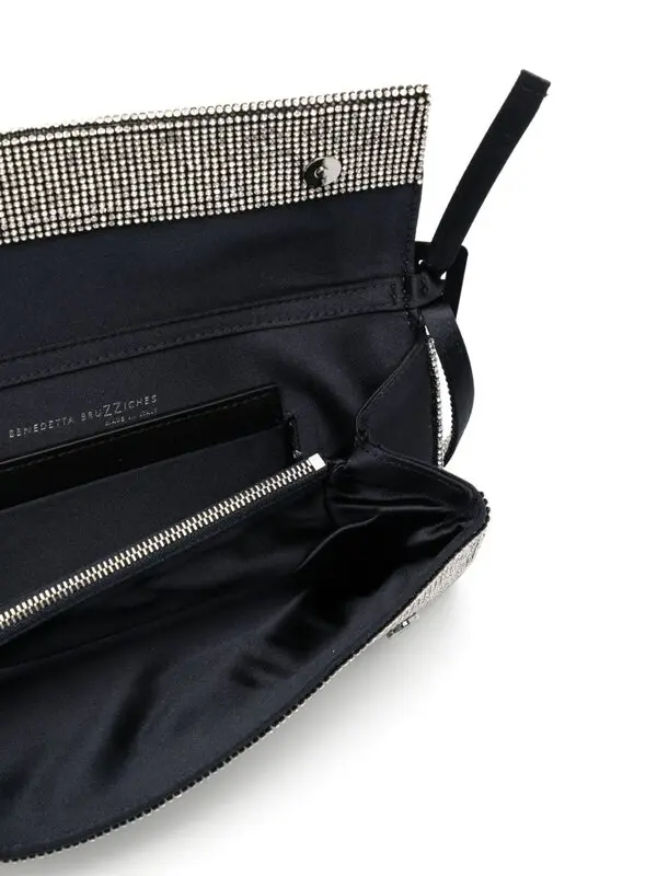 Benedetta Bruzziches Vittissima La Grande Crystal-embellished Crossbody Bag - Silver