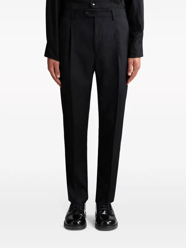 Etro Paisley Jacquard Straight-leg Trousers