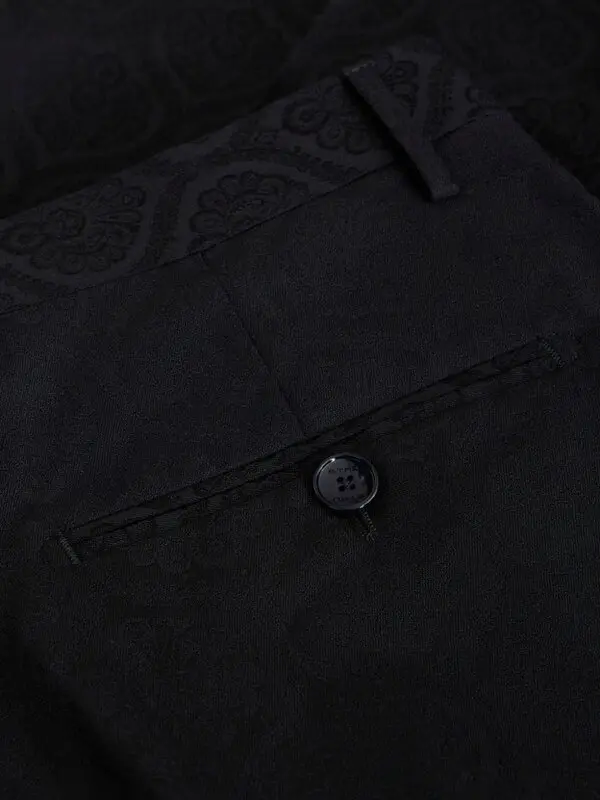 Etro Paisley Jacquard Straight-leg Trousers