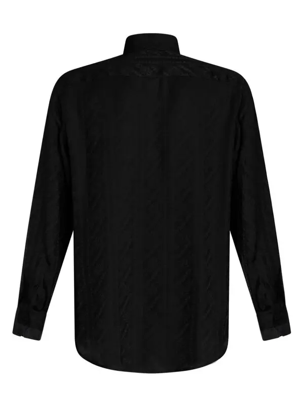 Etro Jacquard Silk Shirt - Black