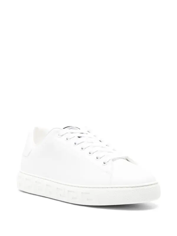 Versace Greca Lace-up Sneakers - White