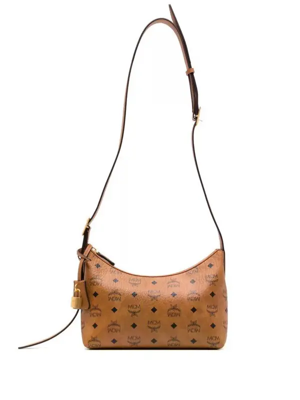 Mcm Small Aren Visetos Shoulder Bag - Neutrals