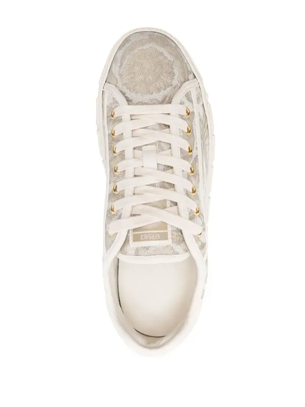 Versace Barocco Greca Low-top Sneakers - Neutrals