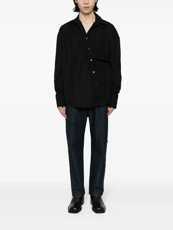 MARINA YEE Asymmetric Cotton-poplin Shirt