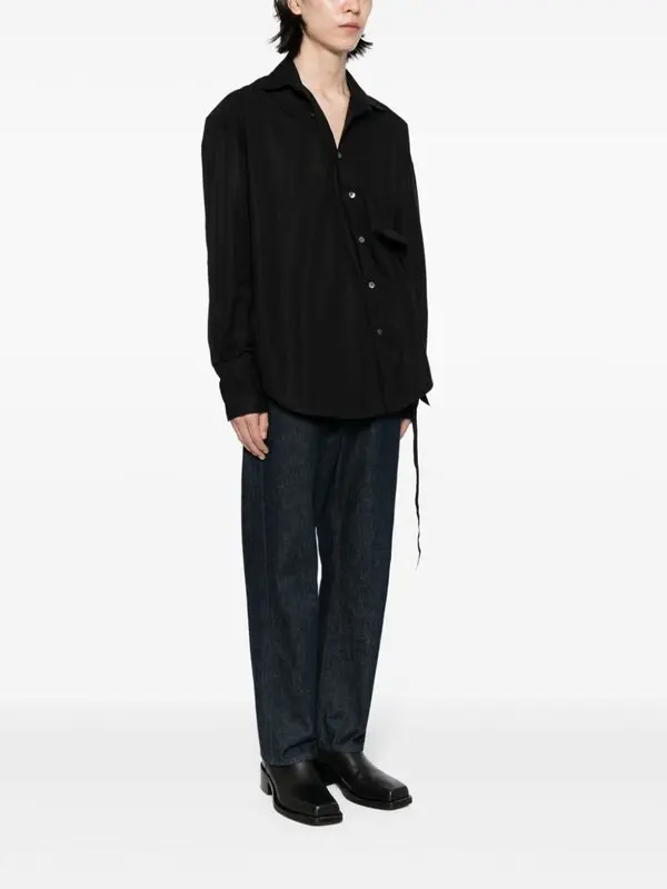 MARINA YEE Asymmetric Cotton-poplin Shirt