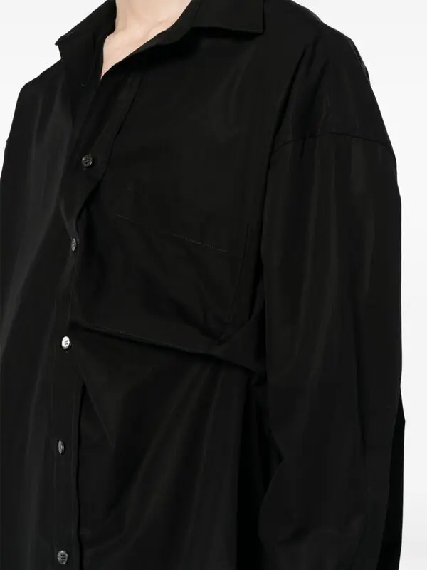 MARINA YEE Asymmetric Cotton-poplin Shirt