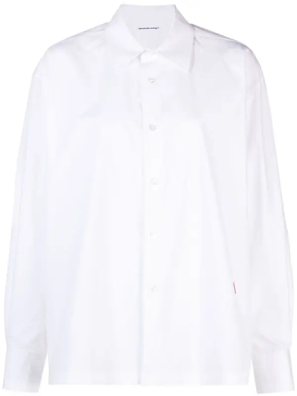 Alexander Wang Logo-appliqué Cotton Shirt - White
