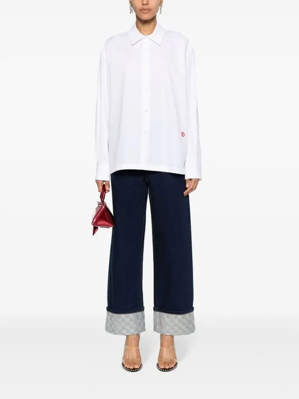 Alexander Wang Logo-appliqué Cotton Shirt - White