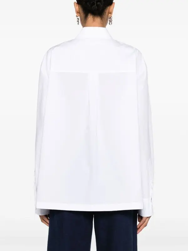 Alexander Wang Logo-appliqué Cotton Shirt - White
