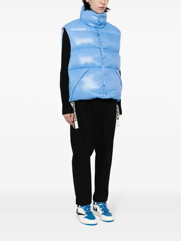 Khrisjoy Logo-tape Puffer Gilet - Blue