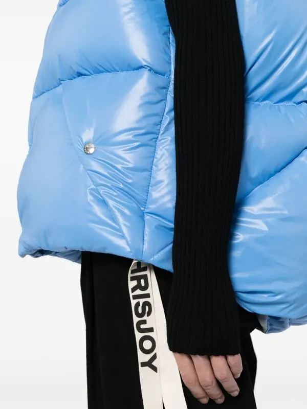 Khrisjoy Logo-tape Puffer Gilet - Blue