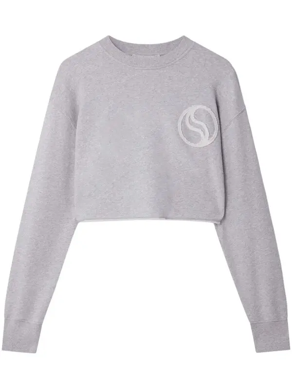 Stella McCartney S-wave Cropped Sweatshirt - Grey