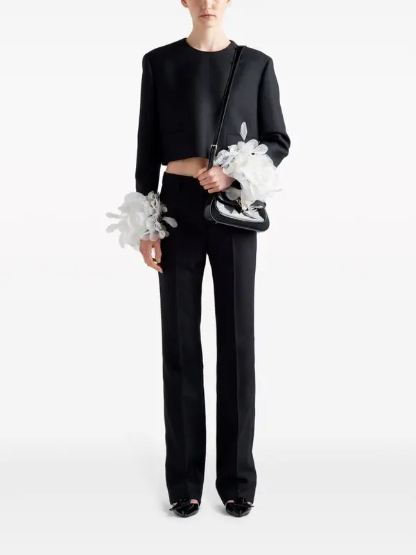 Prada Wool Tailored Trousers - Black